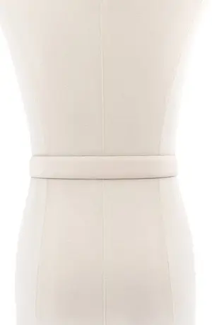 Kate Spade New York Leather Belt With Spade Buckle - Parchment