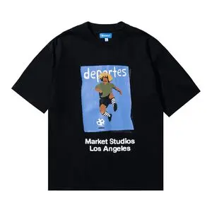 MARKET Illustrated Soccer T-shirt - Black