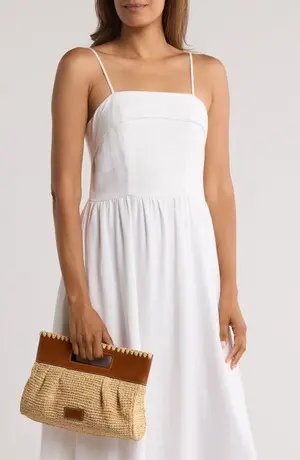 Staud Lena Raffia Clutch