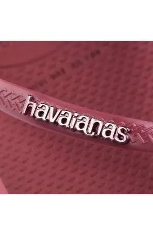 Havaianas Slim Square Logo Flip Flop - Amaranth