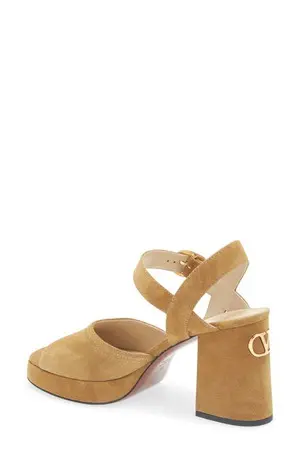 Valentino Garavani Fawcette Platform Sandal - Beige