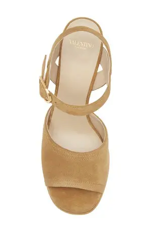 Valentino Garavani Fawcette Platform Sandal - Beige