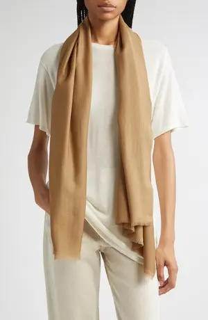 TOTÊME Mercerized Wool Fringe Scarf - Hazel