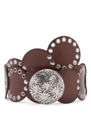 Mango Studded Faux-leather Belt