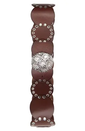 Mango Studded Faux-leather Belt