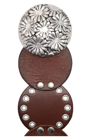 Mango Studded Faux-leather Belt
