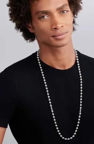 Lagos 8mm Ball Chain Necklace - Silver