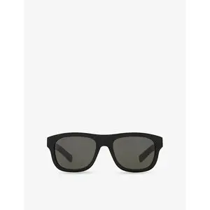 Gucci Black Gold Round Sunglasses