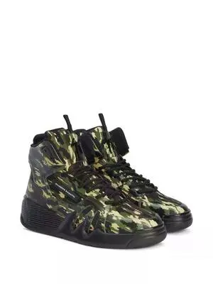 GIUSEPPE ZANOTTI Talon Camouflage High-top Sneakers - Green