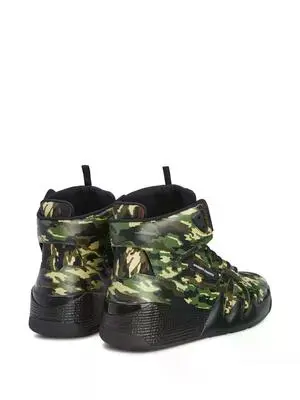 GIUSEPPE ZANOTTI Talon Camouflage High-top Sneakers - Green