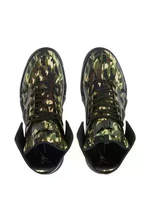 GIUSEPPE ZANOTTI Talon Camouflage High-top Sneakers - Green