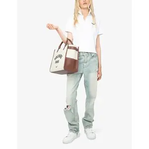 Zadig&Voltaire Logo-embroidered Cotton Polo Shirt - White