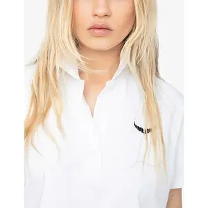 Zadig&Voltaire Logo-embroidered Cotton Polo Shirt - White