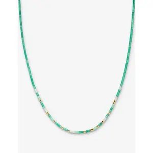 Monica Vinader Delphi Gemstone Beaded Necklace - Green