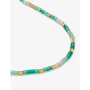 Monica Vinader Delphi Gemstone Beaded Necklace - Green