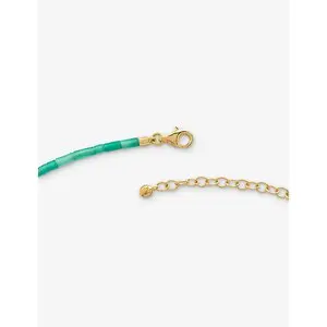 Monica Vinader Delphi Gemstone Beaded Necklace - Green