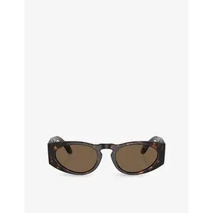 Giorgio Armani Ar8216 Rectangle-frame Sunglasses - Brown