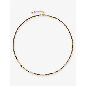 Monica Vinader Delphi Gemstone Beaded Necklace - Brown