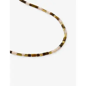 Monica Vinader Delphi Gemstone Beaded Necklace - Brown
