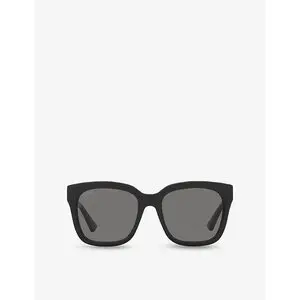 Gucci Gg1338s Rectangle-frame Sunglasses - Black
