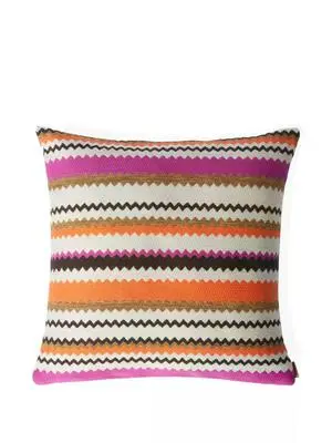 Missoni Zigzag Pattern Cushion - Orange