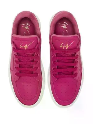 GIUSEPPE ZANOTTI Calf-leather Lace-up Sneakers - Pink