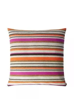 Missoni Zigzag Patterned Cushion - Orange