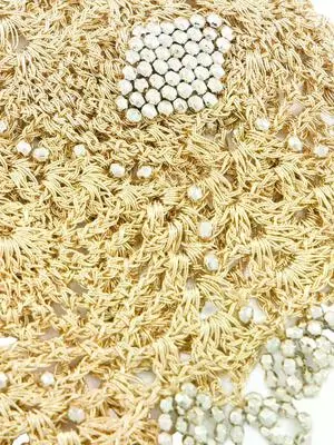 Rabanne Crochet-knit Beaded Hat