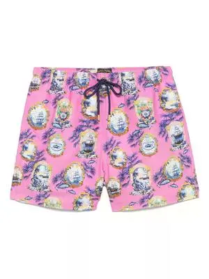 Camilla Salty Splendour-print Swim Shorts