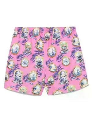 Camilla Salty Splendour-print Swim Shorts