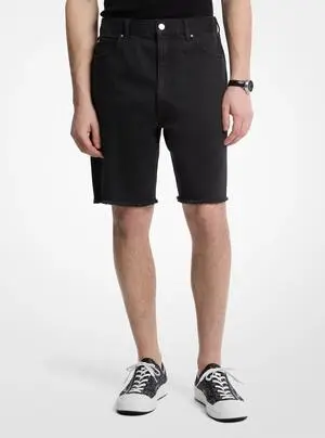 Michael Kors Frayed Denim Shorts - Black