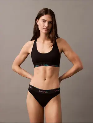 Calvin Klein Icon Cotton Modal Pride Unlined Bralette Black