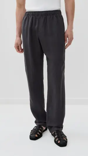 AUTO-REPLY Relaxed Fit Linen Pants