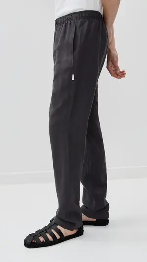 AUTO-REPLY Relaxed Fit Linen Pants