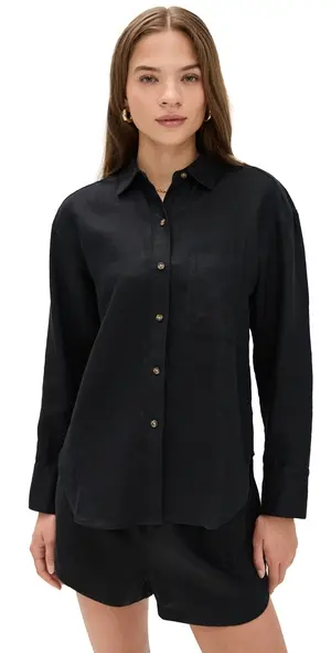 Women's Black Linen