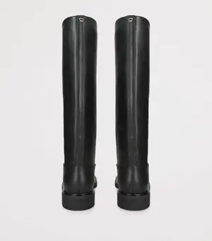 GIANVITO ROSSI Leather Ascott Knee-high Boots - Black