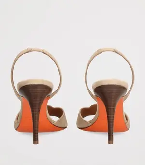 Santoni Suede Slingback Sandals