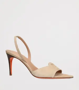Santoni Suede Slingback Sandals