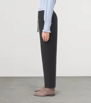 Valentino Garavani Virgin Wool Drawstring Trousers - Black