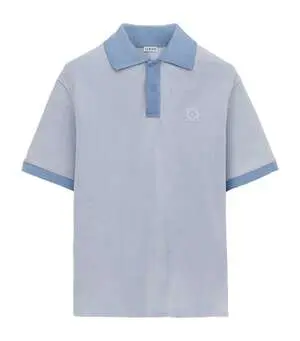 Loewe Cotton Anagram Polo Shirt - Blue