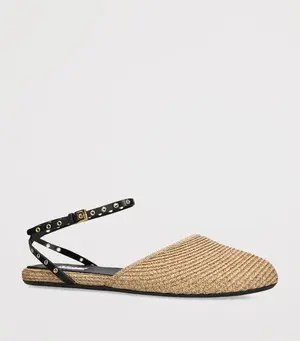 Alaïa Raffia Espadrilles - Beige