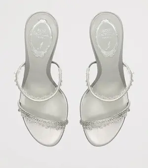 Rene Caovilla Chandelier Heeled Mules - Grey