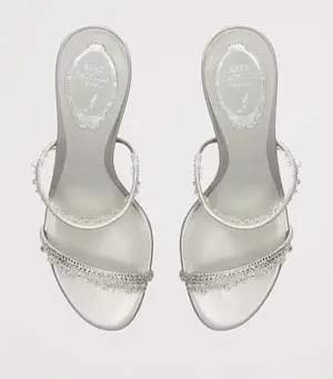Rene Caovilla Chandelier Heeled Mules - Grey