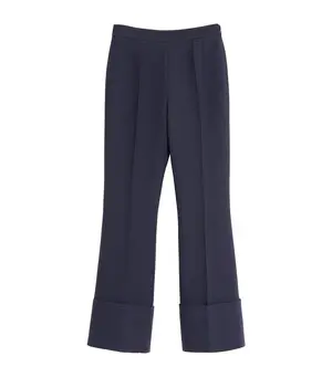 Valentino Garavani Wool-silk Flared Trousers