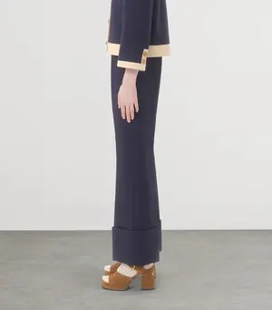 Valentino Garavani Wool-silk Flared Trousers