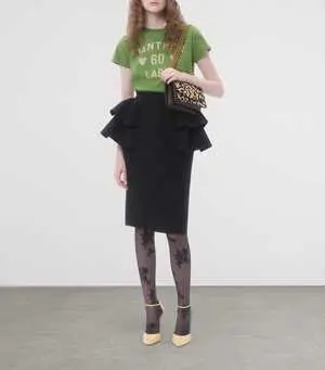 Valentino Garavani Wool-silk Ruffled Midi Skirt