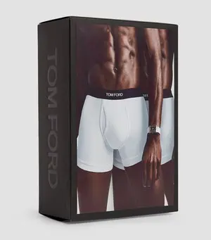 TOM FORD Cotton-stretch Logo Trunks
