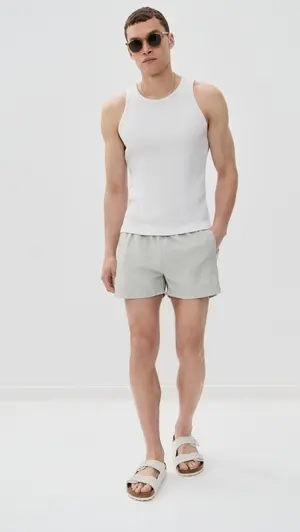 AUTO-REPLY Solid Swim Trunks - Fog