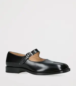 MAISON MARGIELA Leather Tabi Mary Jane Shoes - Black