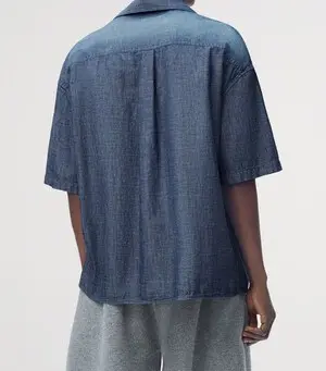 Loewe Cotton Chambray Short-sleeve Shirt